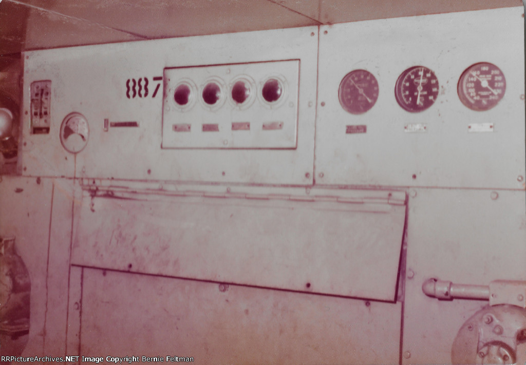 Seaboard Coast Line GP7 #887 gauges on rear wall of engine cab